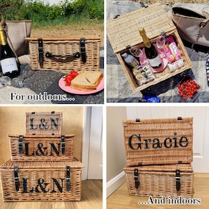 Branded Wicker Hamper With Logo, Personalised Bespoke Corporate PR Gift ...