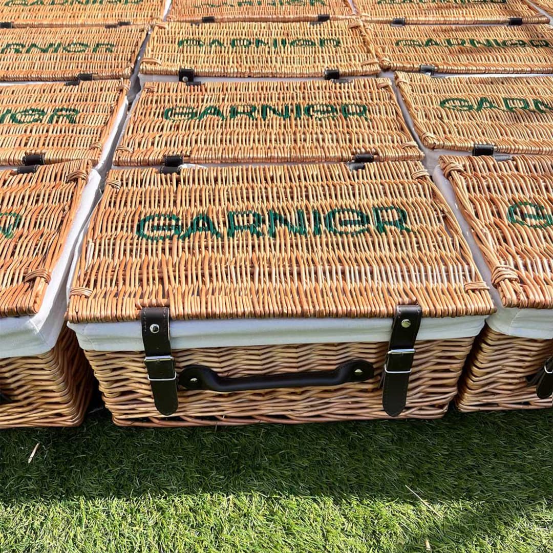 Branded Wicker Hamper With Logo, Personalised Bespoke Corporate PR Gift ...