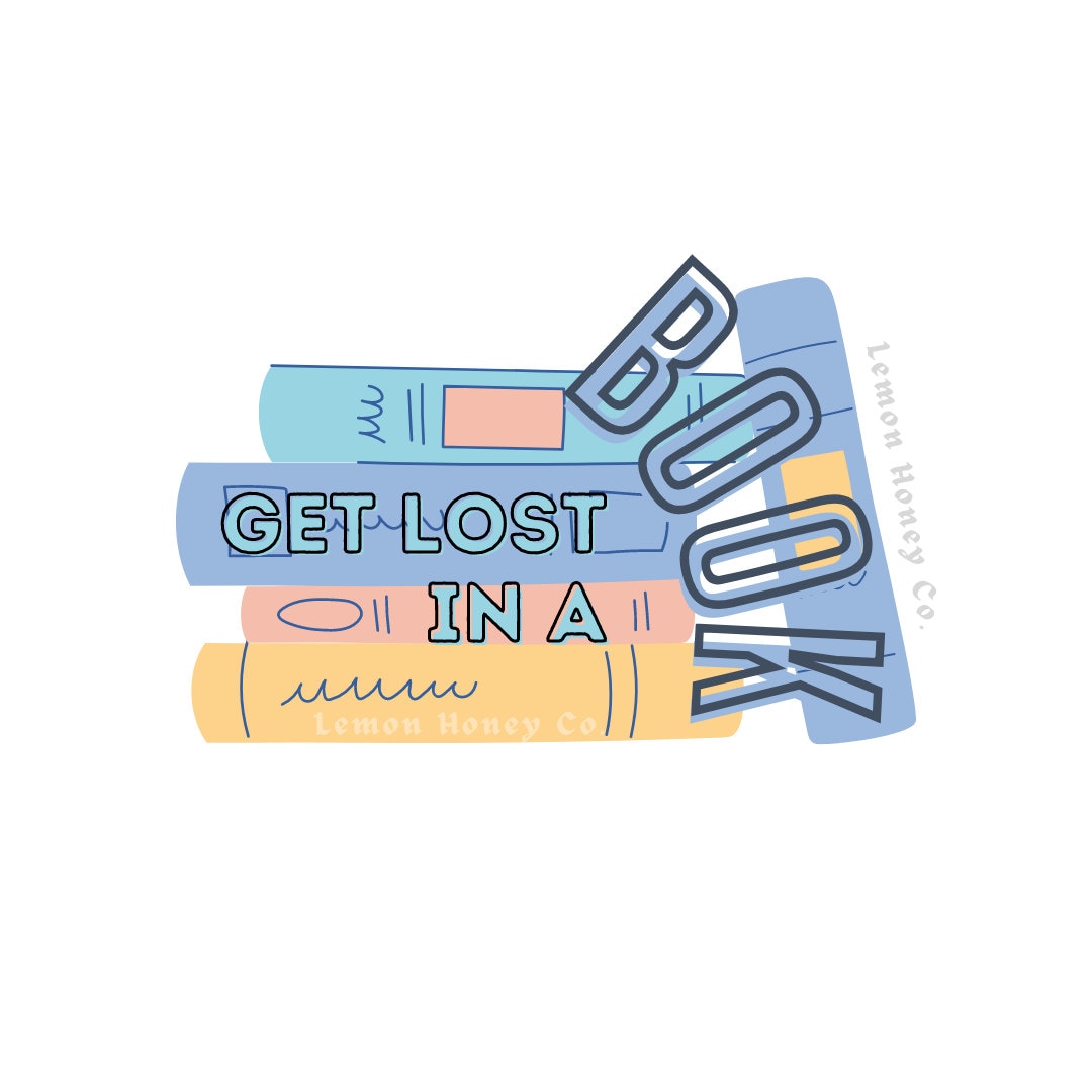 Get Lost In A Book Bookish Sticker Decal Glossy Cute | Etsy