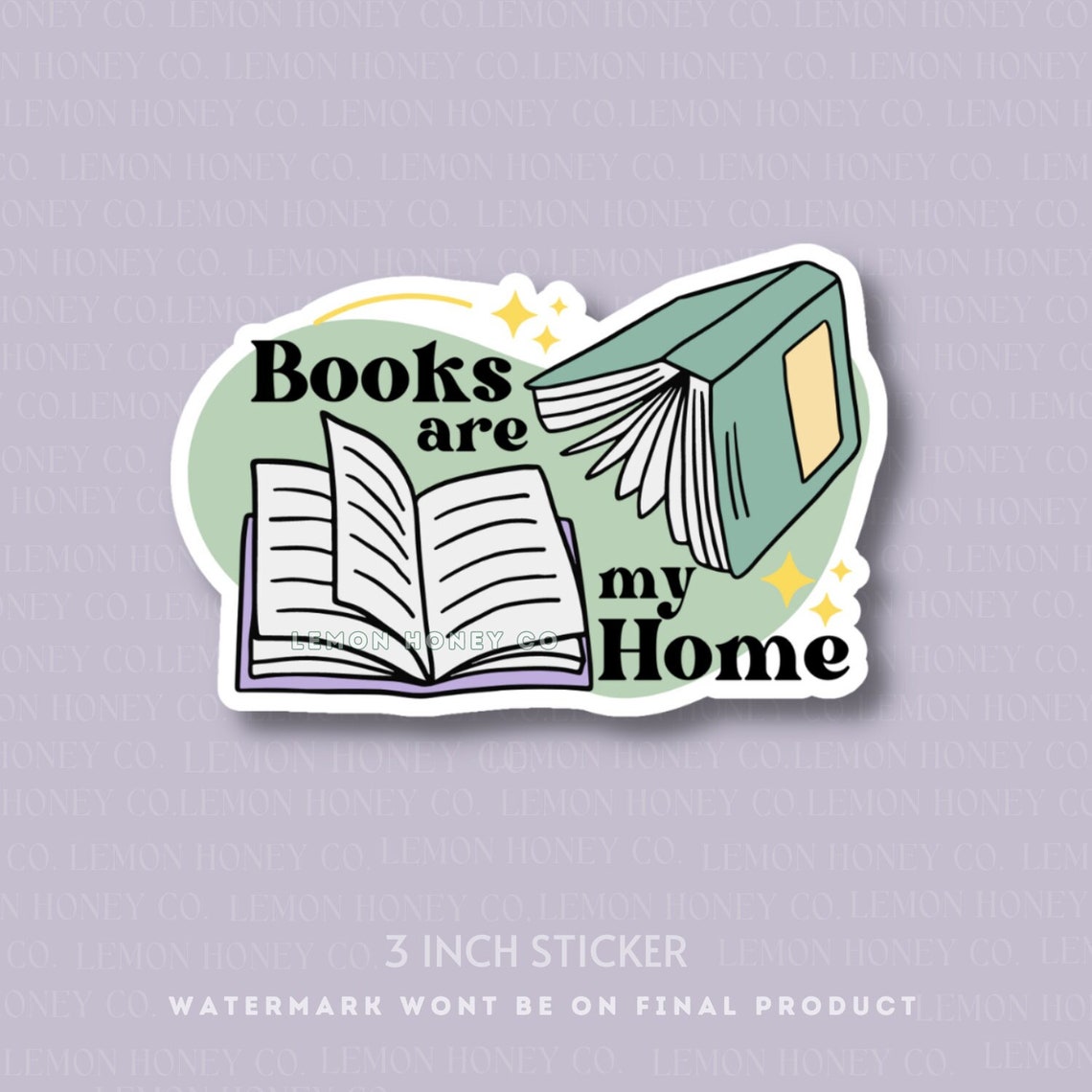 Books Are My Home | Bookish Sticker Decal | Matte Cute Reading Book ...