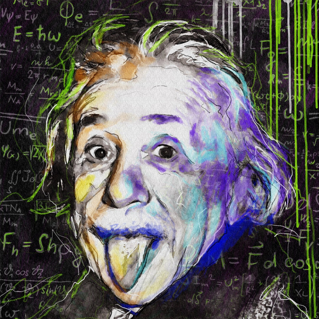 Limited Edition Print and NFT Token Albert Einstein Minted - Etsy