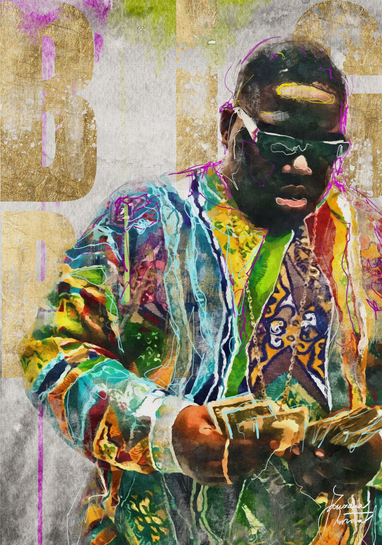 Limited Edition NFT Token – Rapper Portrait – Notorious B.I.G. Biggie ...