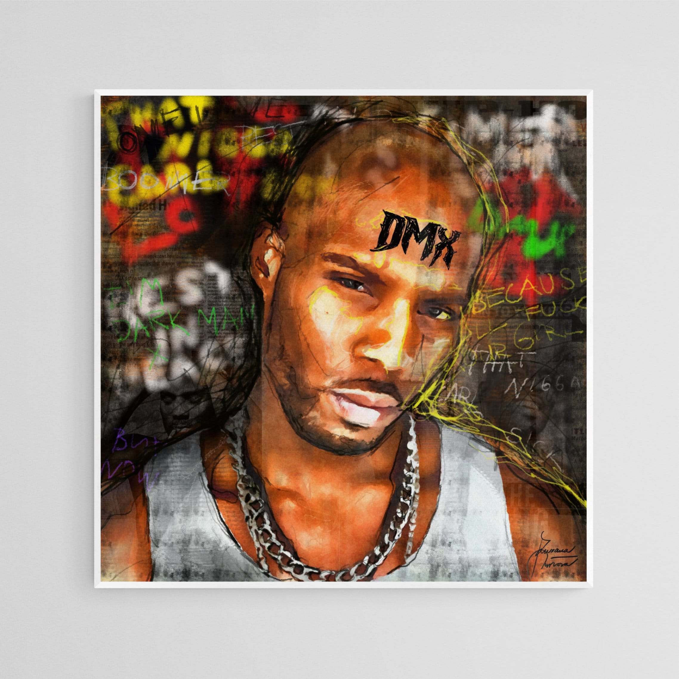 Fine Contemporary Graffiti & Pop Art Rapper Portrait – DMX , D.M.X ...