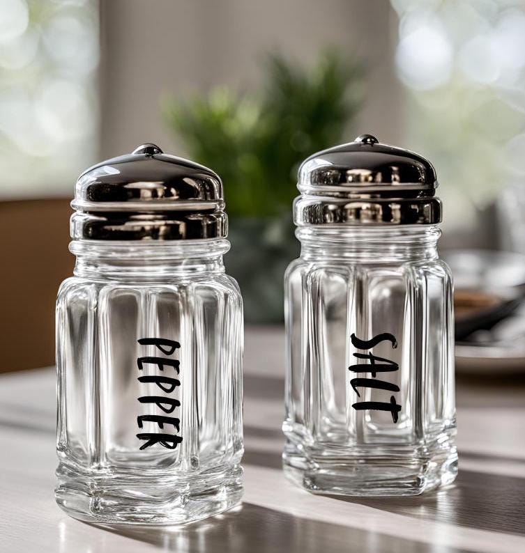 Salt and Pepper Shaker Decals|decal for Kitchen|decals for Salt and ...