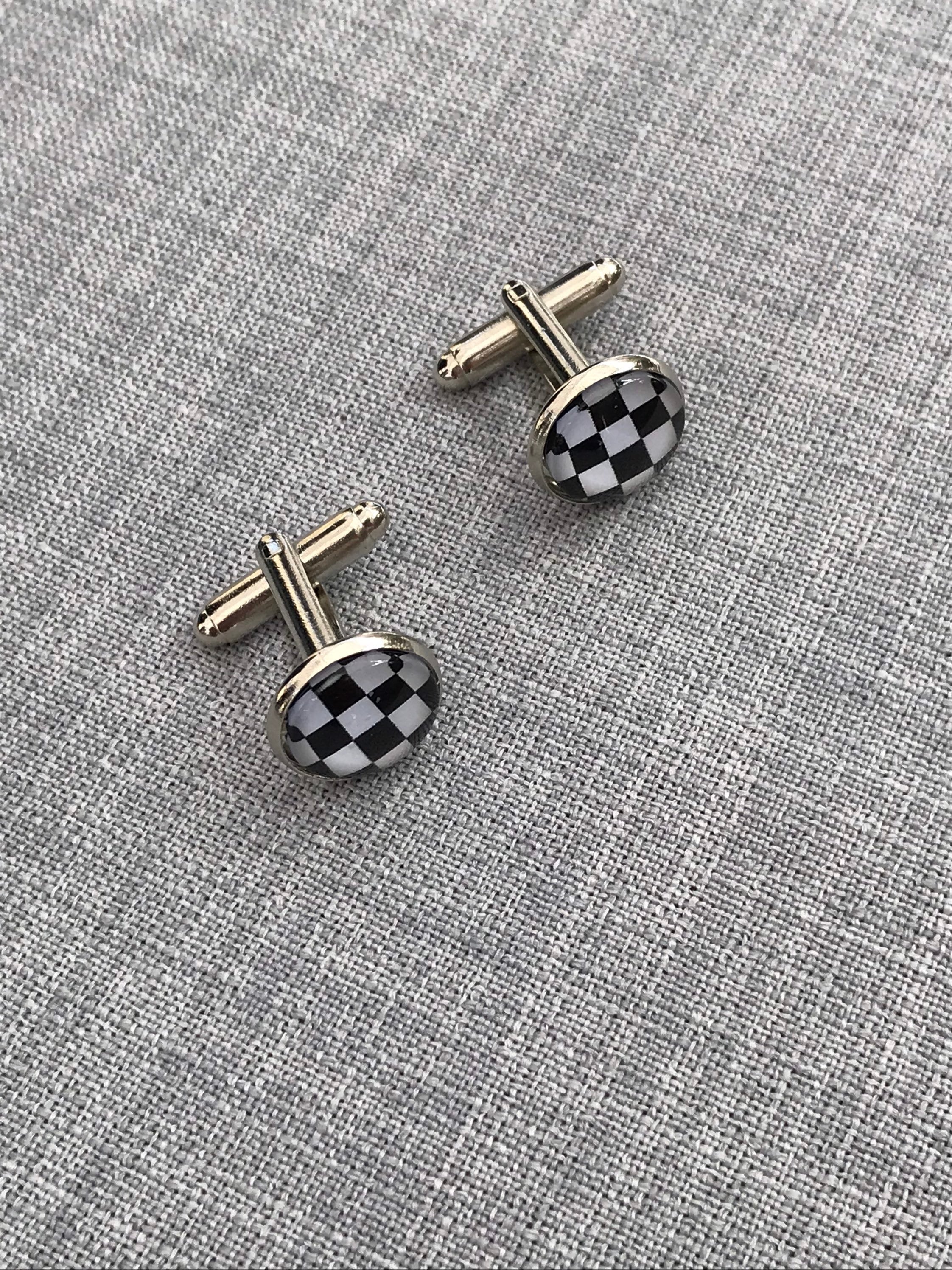 Chequered Flag Jewellery, Chequered Cufflinks, Cufflinks, Motorsport ...