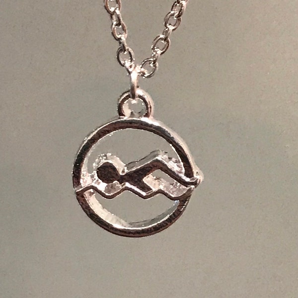 Swimmer Necklace - Etsy Canada
