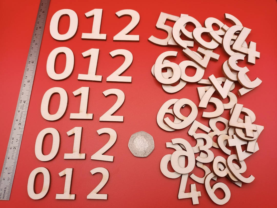 Wooden NUMBERS Sets Pack Craft Wedding Card Making Number Craft Various ...