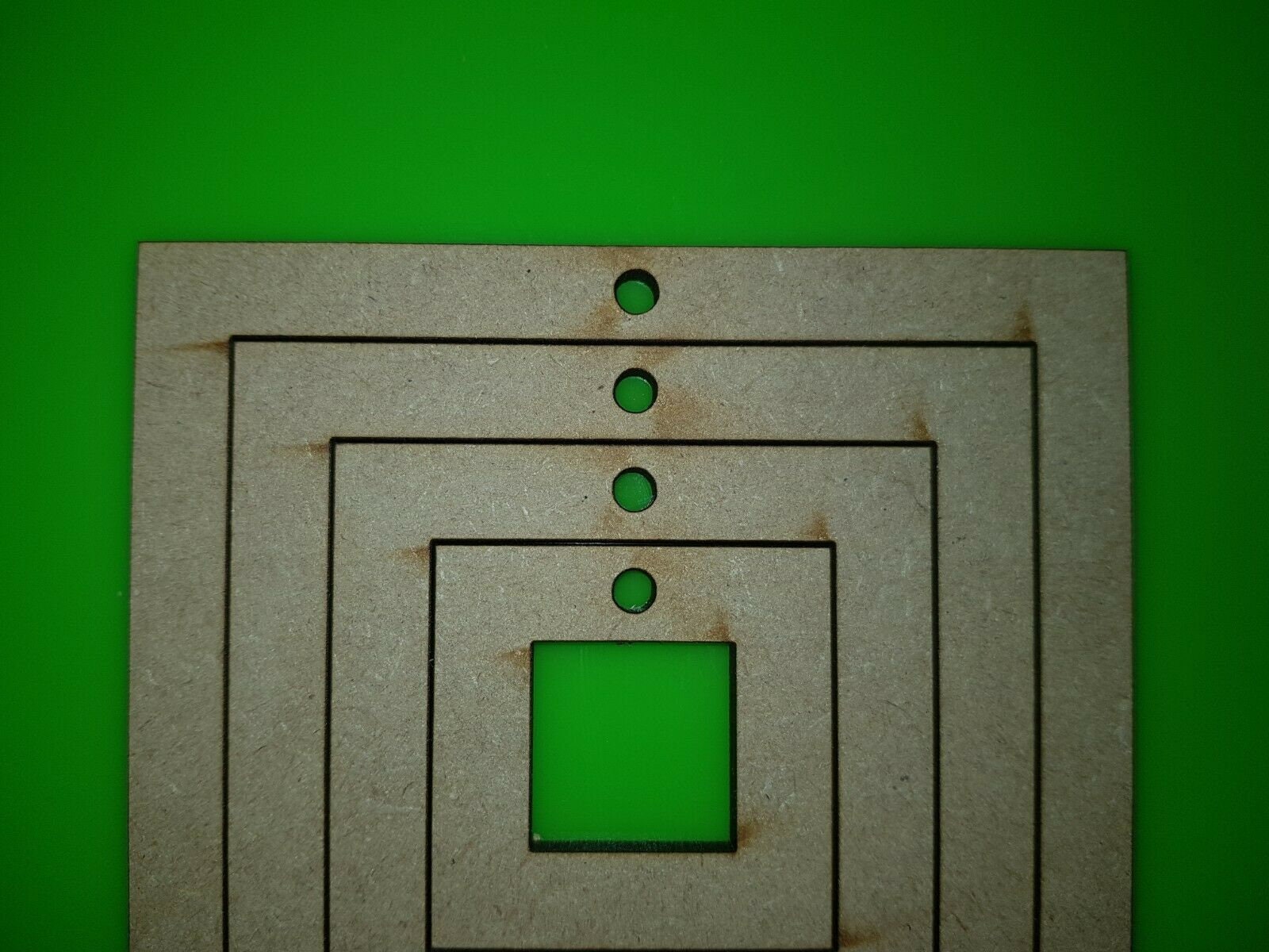 Home Improvement 10x Wooden mdf square boarder craft shapes blanks tags ...