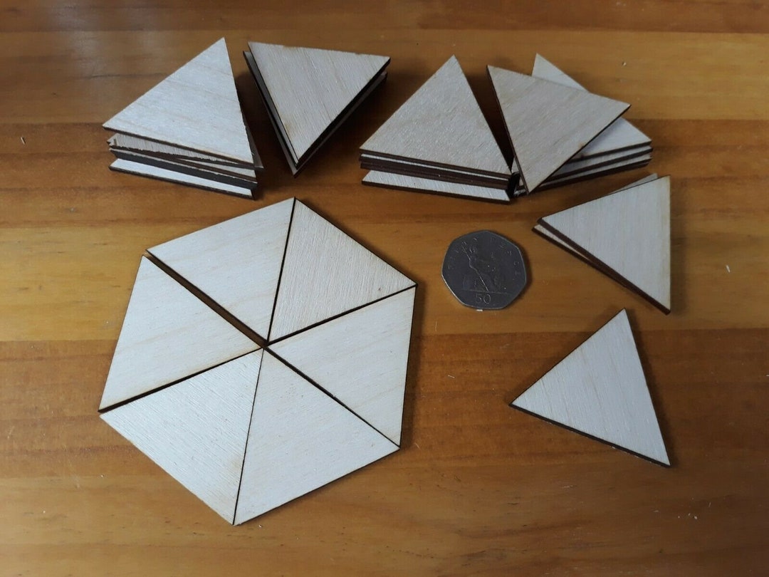 30x Triangle Wooden Craft Shapes Wood Diy Decoration Plaque - Etsy