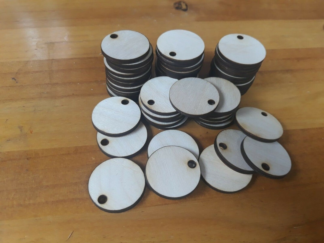 50x 30mm/3cm Wooden Circle Craft Shapes Wood Diy Decoration Disc Plaque ...