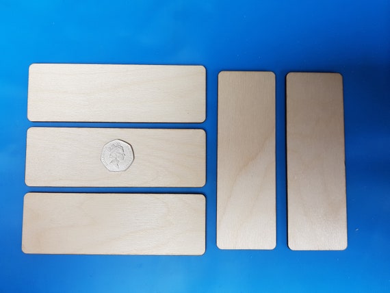 5x RECTANGLE Craft Blank Shape 15 X 5cm BIRCH PLY Wood Plaque | Etsy