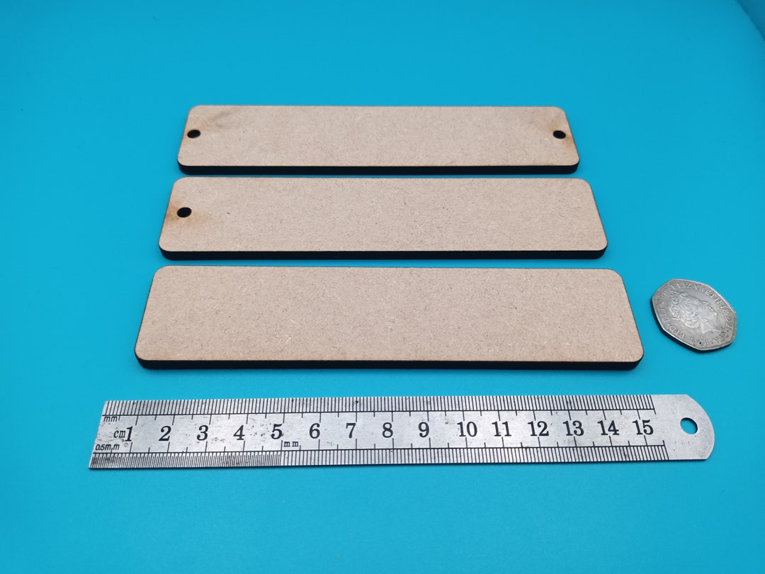 15cm X 3.5cm RECTANGLE MDF 4mm Thick Craft Shapes Wood DIY Disc Plaque ...