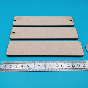 15cm X 3.5cm RECTANGLE MDF 4mm Thick Craft Shapes Wood DIY Disc Plaque ...