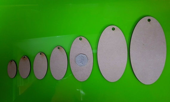Oval Mdf Wood Shapes Laser Cut 3mm Mdf Size Options Craft | Etsy