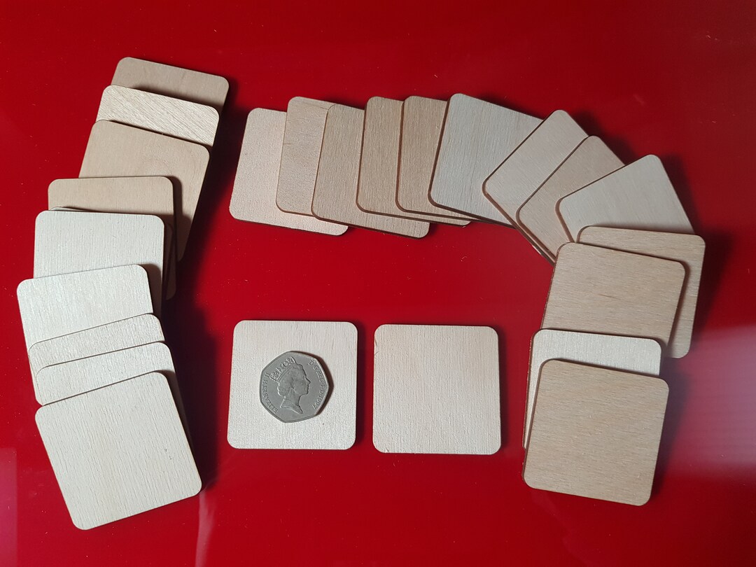 SQUARE 5 X 5cm (50 X 50mm) PLYWOOD Shapes 3mm BLANKS - Etsy UK