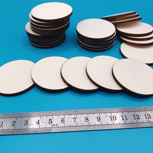 5cm/50mm CIRCLES PLY 4mm Thick Craft Shapes Wood DIY Disc Plaque With ...