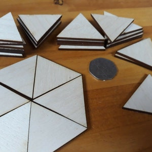 30x Triangle Wooden Craft Shapes Wood Diy Decoration Plaque - Etsy