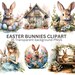 Sparkling Bunny Glitter Clipart: Shiny Rabbit PNG, Festive Spring ...