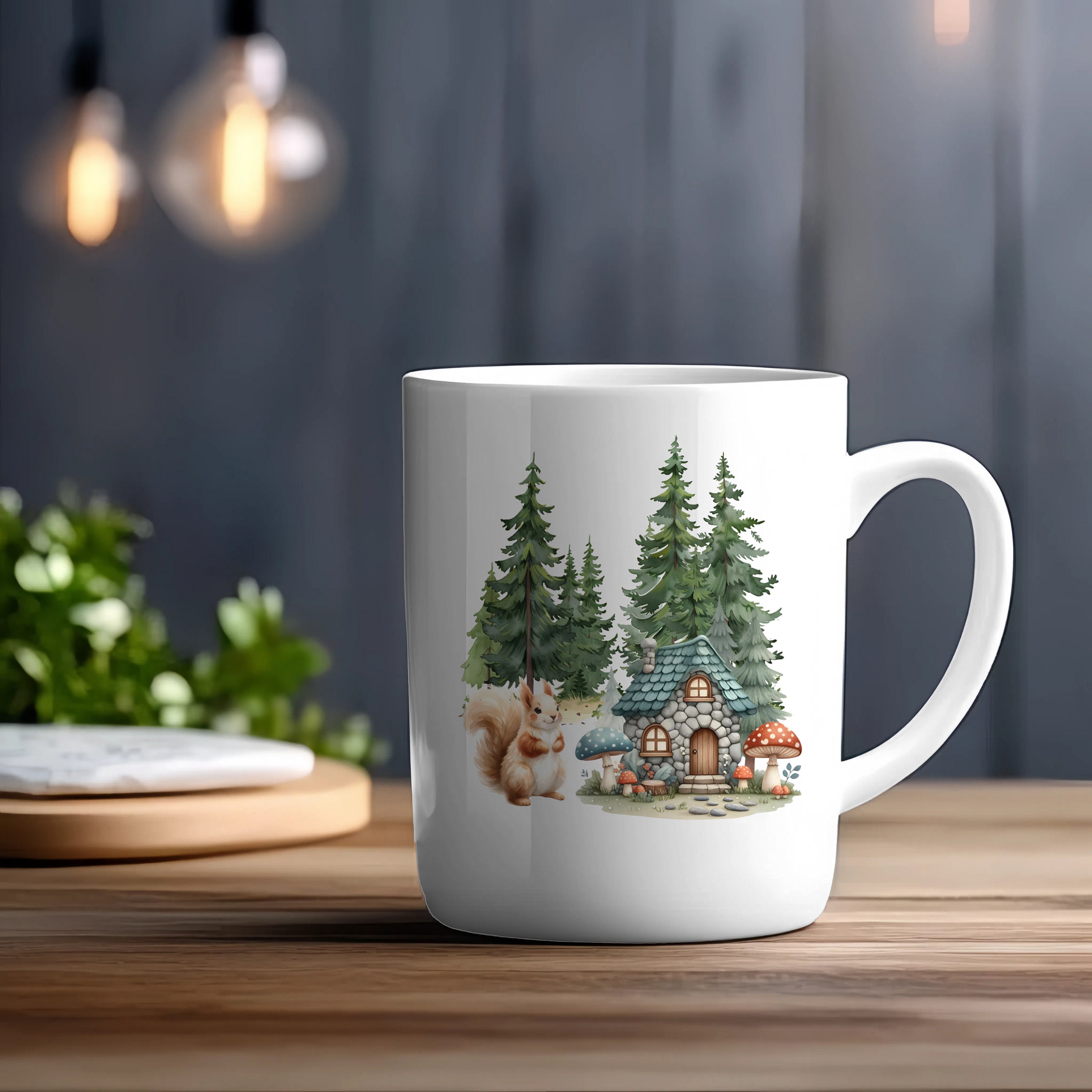 Whimsical Woodland Animals Watercolor Clipart Pngs | Forest Creature ...