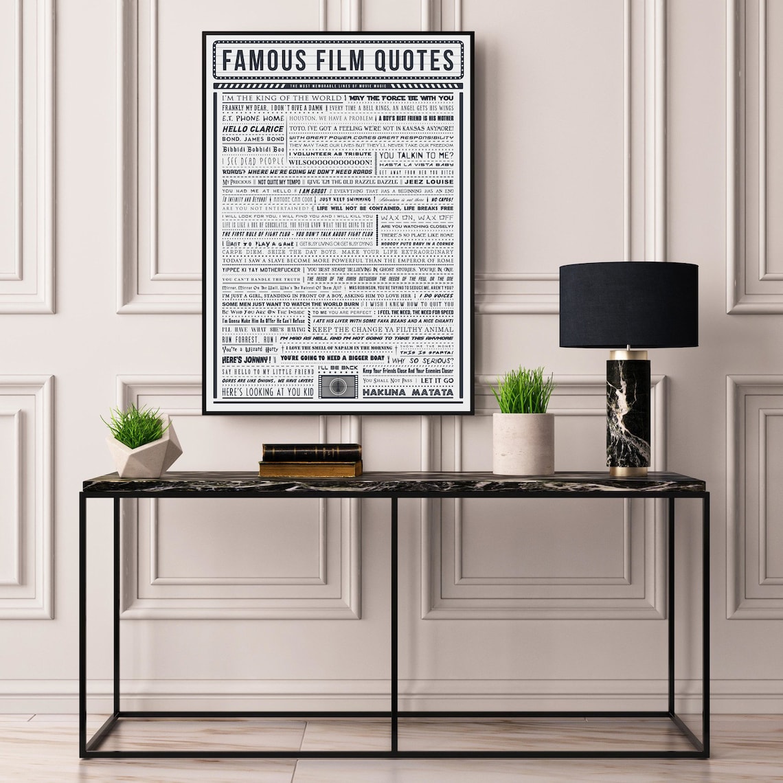 FAMOUS ICONIC FILM Quotes A2 Poster. Memorable Words and Lines of Movie ...