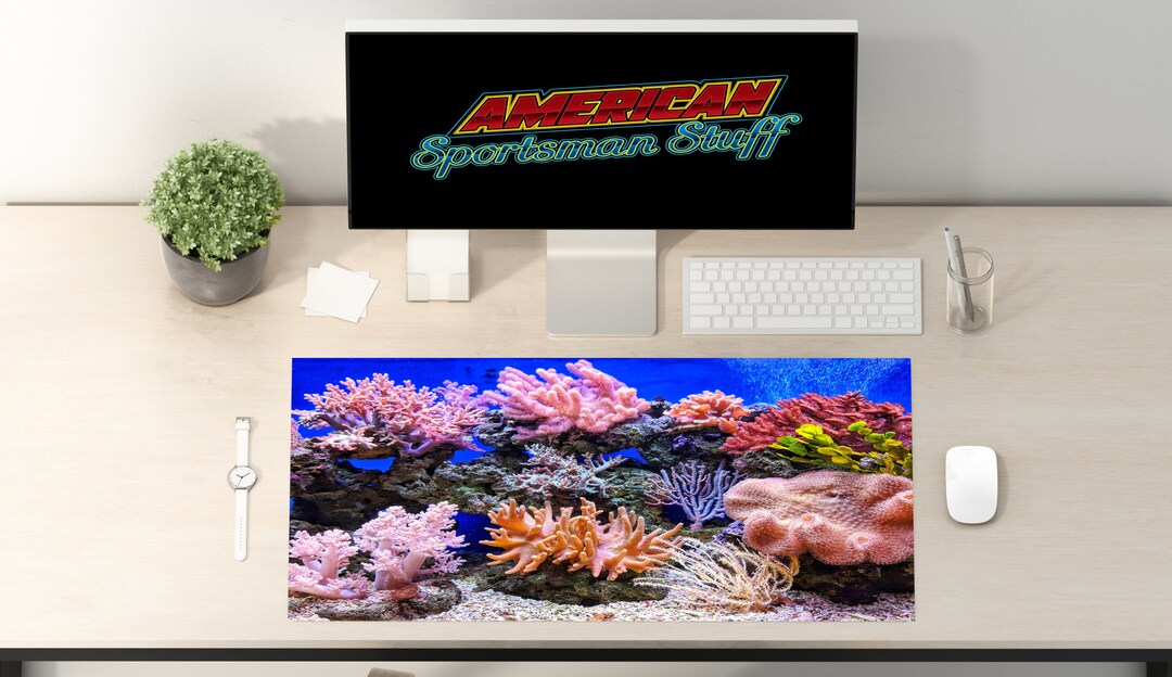 Coral Reef Desk Pad | Ocean Themed Mouse Pad - Etsy