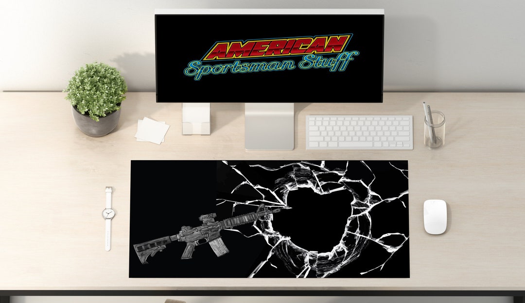 Broken Glass Bullet Hole Desk Mats, Gifts for Shooters, Gaming Mat - Etsy