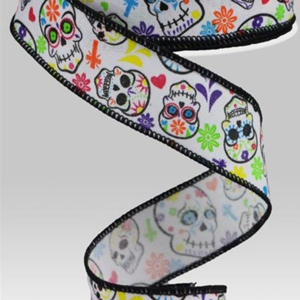 Sugar Skull Ribbon - Etsy
