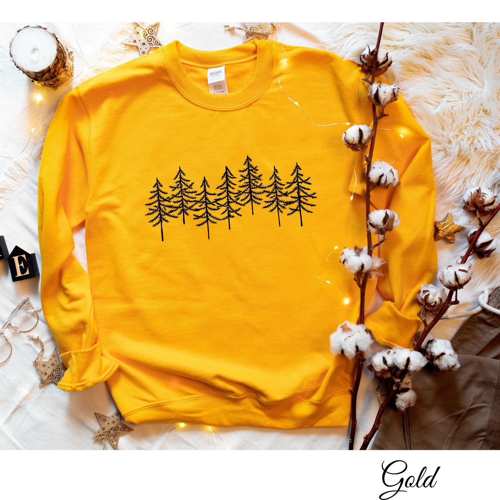 Pine Tree Line Sweatshirt Tree Hugger Sweatshirt Ladies - Etsy