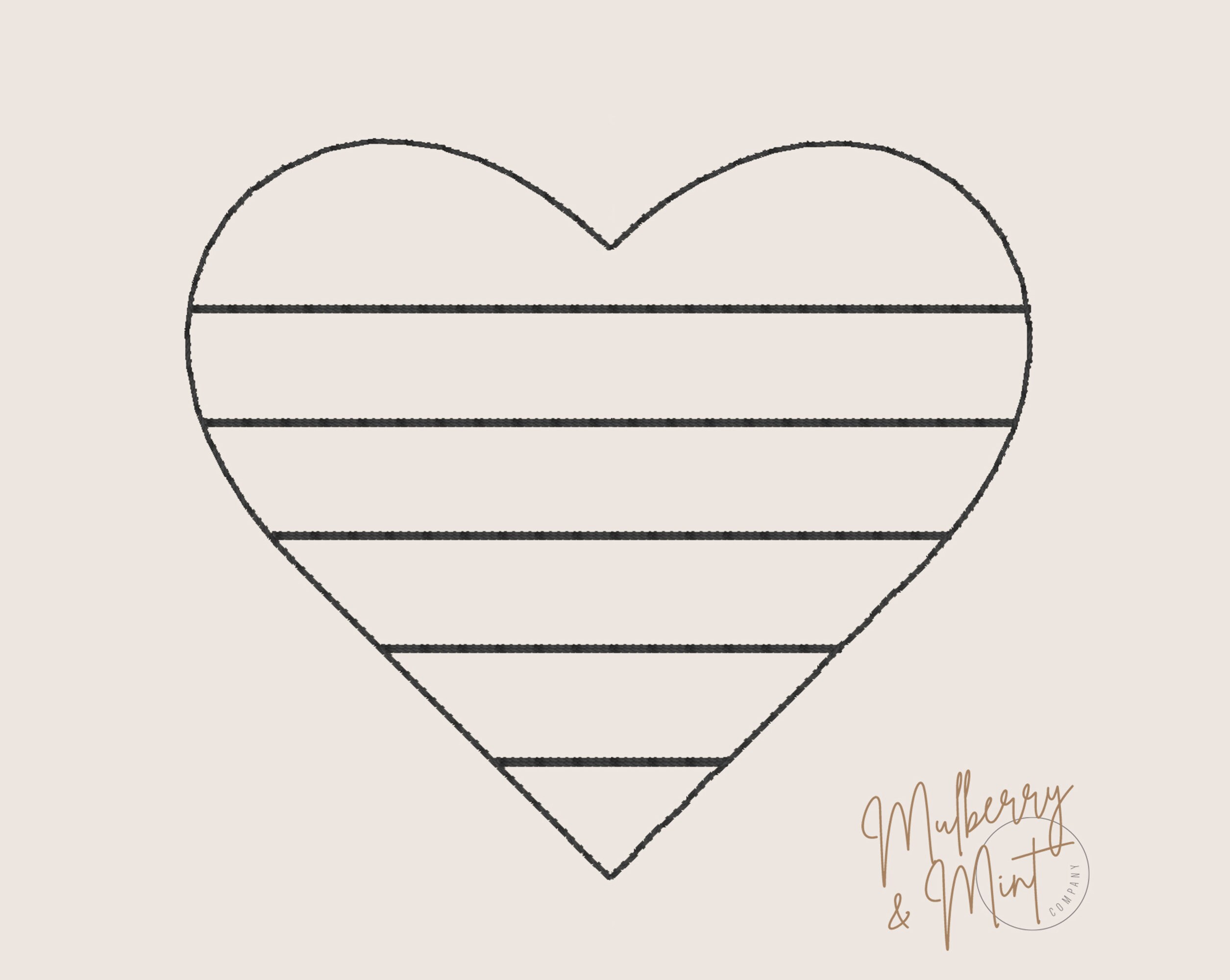Heart Reverse Appliqué Machine Embroidery Design - Valentine, Love ...