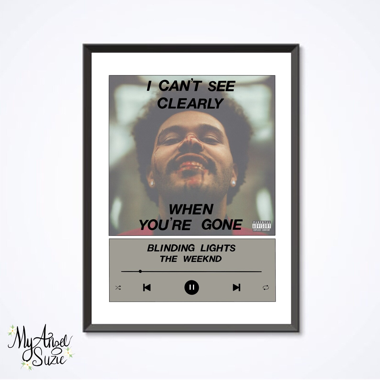 Spotify Song and Lyric Print Custom Music Art Print | Etsy