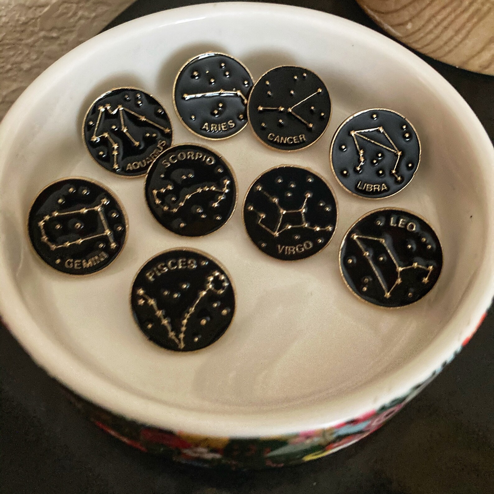 Zodiac Enamel Pins Constellation Enamel Pin Zodiac Pin Hard Enamel Pin ...
