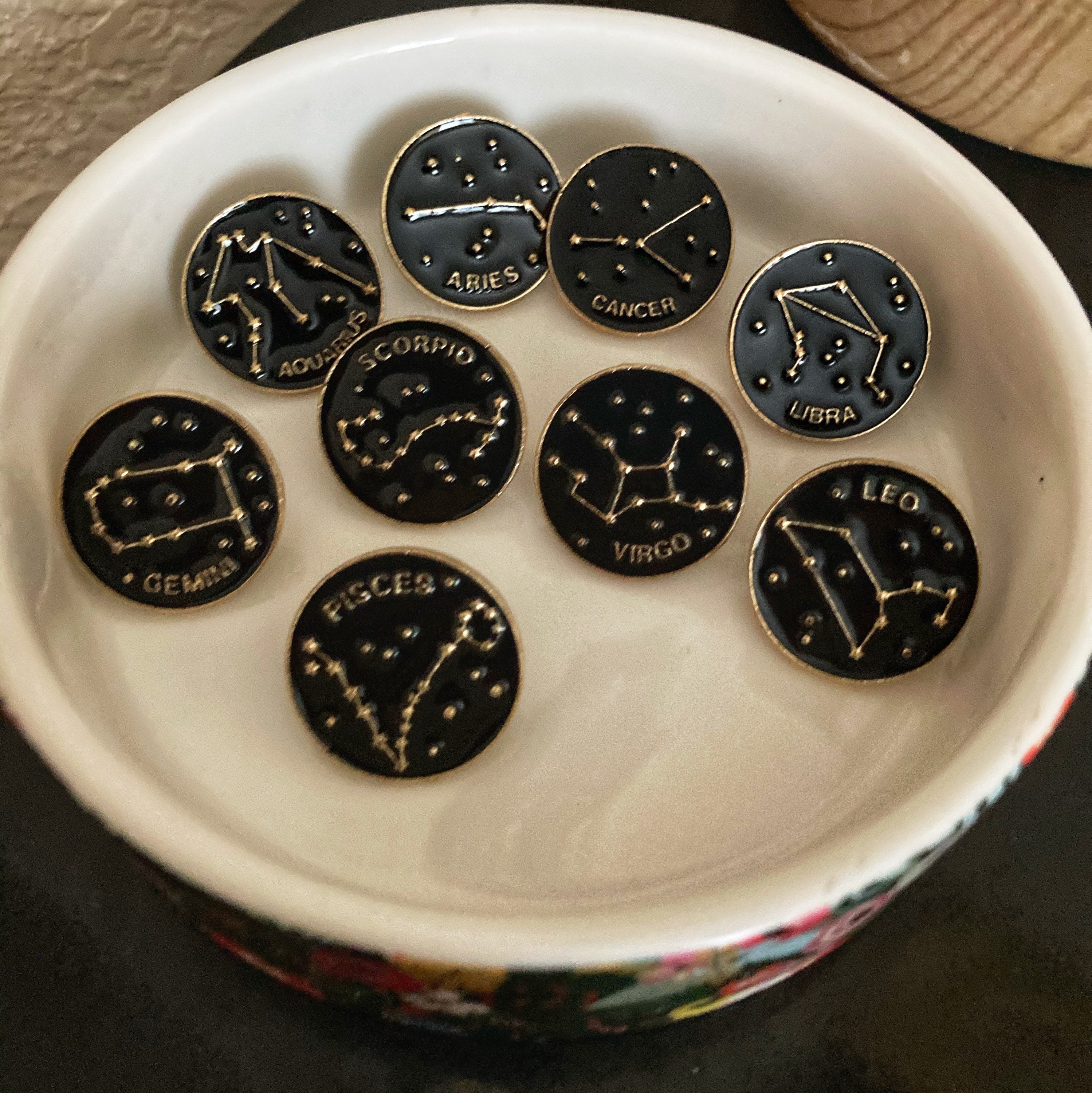 Zodiac Enamel Pins Constellation Enamel Pin Zodiac Pin Hard Enamel Pin
