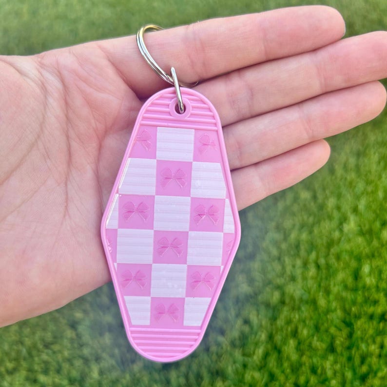 Aesthetic Motel Keychain, Y2K Cherry Bow Daisy Smile, Cute Coquette ...