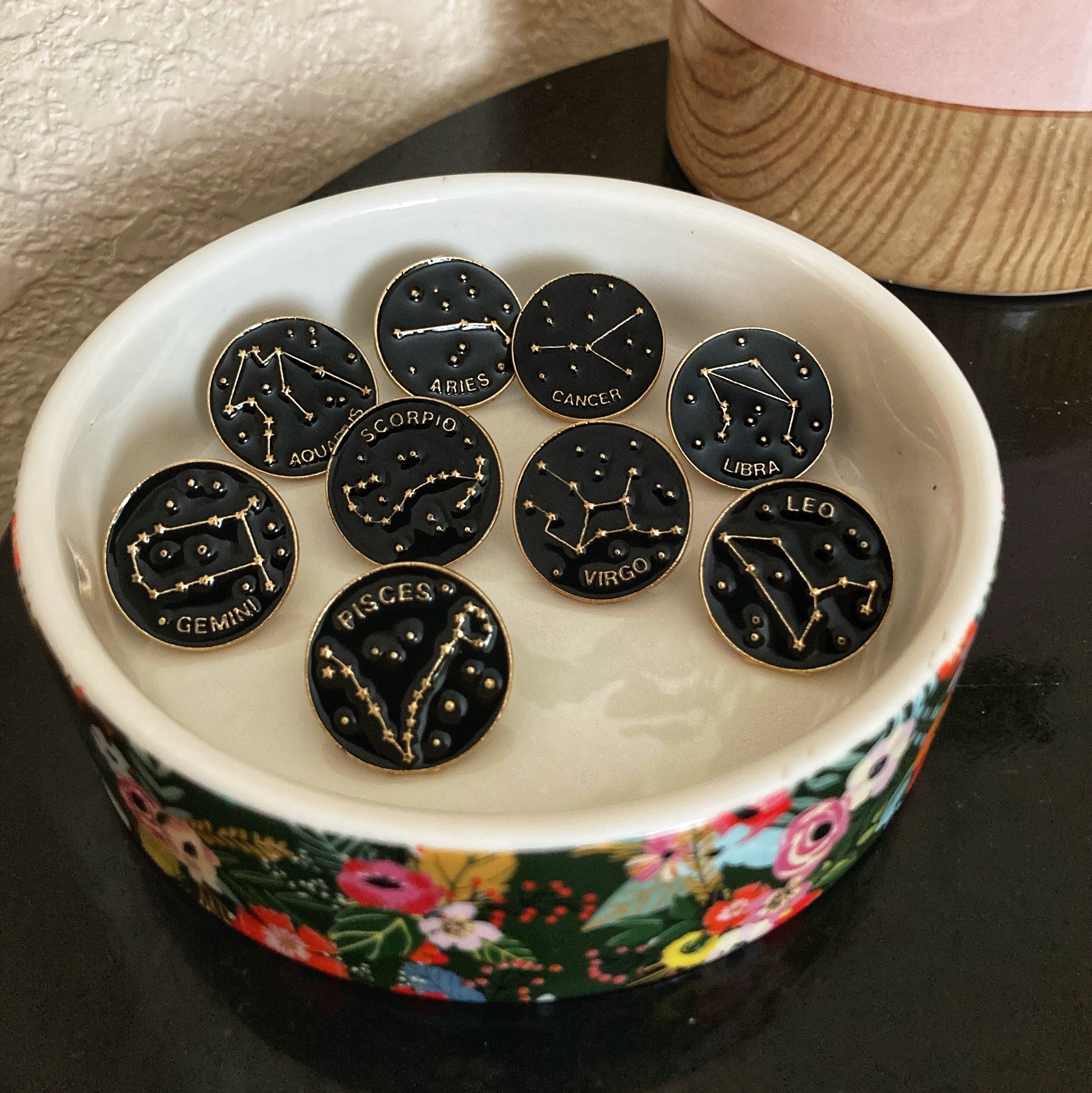 Zodiac Enamel Pins - Constellation Enamel Pin- Zodiac Pin- Hard Enamel ...