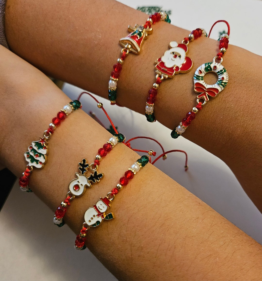 Christmas Friendship Bracelet Party Fully Adjustable Gift Present ...