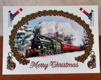 Steam Train Christmas Card - Etsy UK