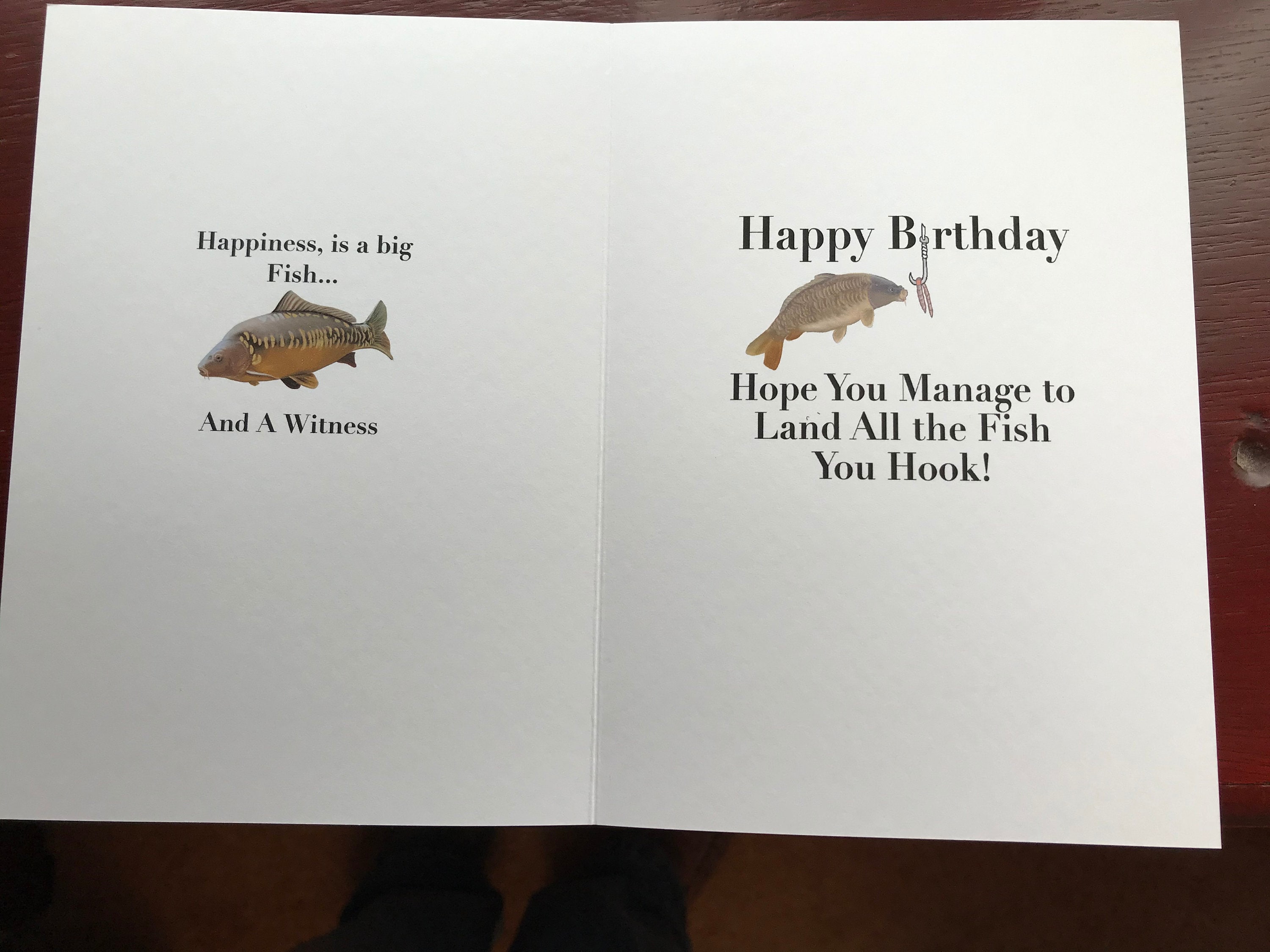Funny Fishing Birthday Card for Fisherman Angler Husband - Etsy UK