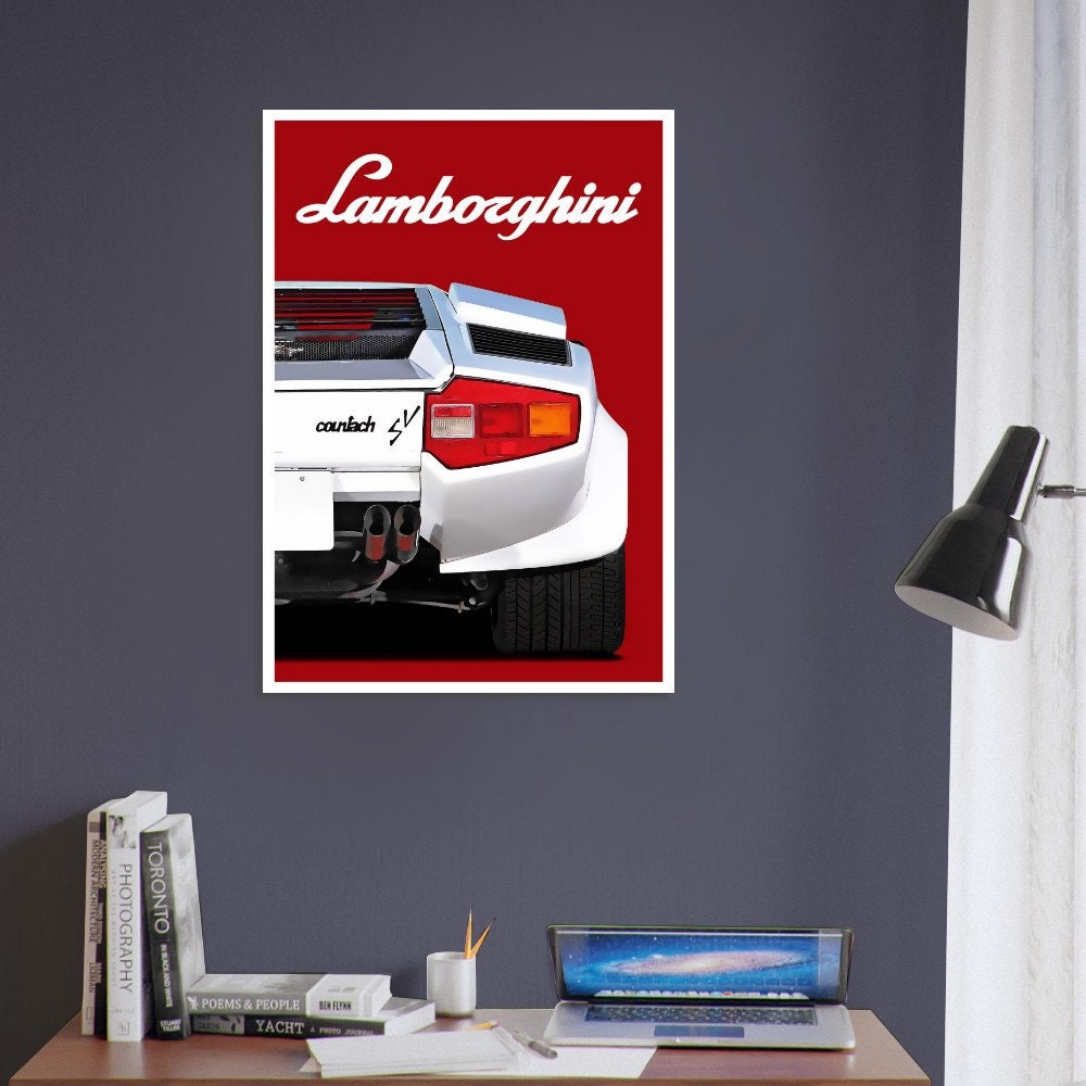 1980 Lamborghini Countach Classic Car / Poster / Car Art / Unframed - Etsy