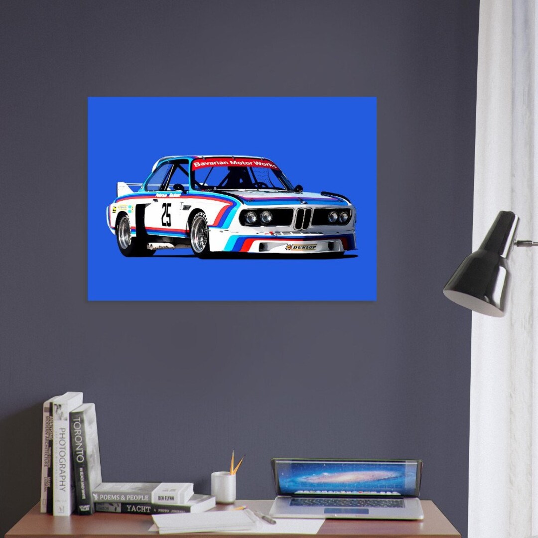 1975 BMW 3.0 CSL Classic Racing Car Poster / Car Art / Unframed - Etsy