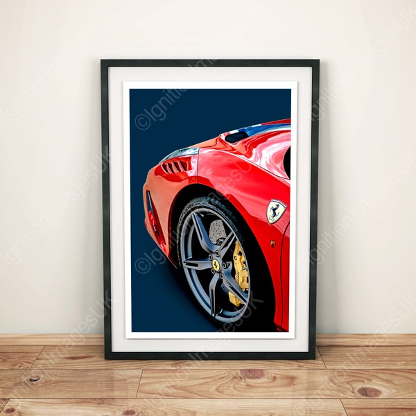 458 Ferrari Poster - Etsy