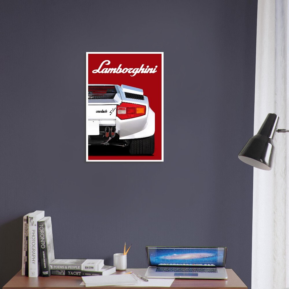 1980 Lamborghini Countach Classic Car / Poster / Car Art / Unframed - Etsy