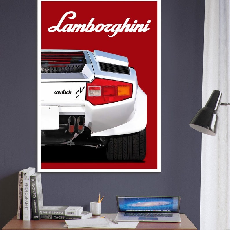 1980 Lamborghini Countach Classic Car / Poster / Car Art / Unframed - Etsy