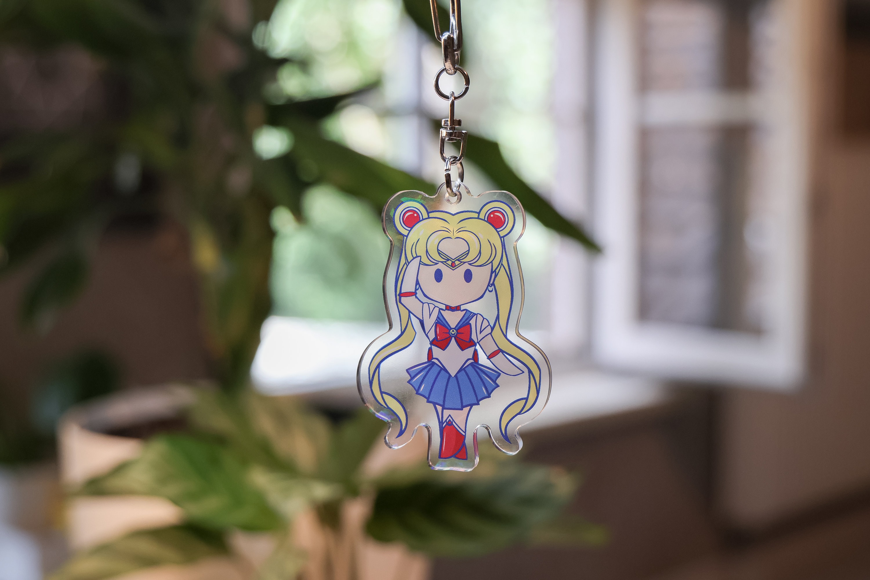 Usagi Tsukino Inspired Keychain Sailor Moon Fan Art Cute Acrylic Keychain With Holographic ...