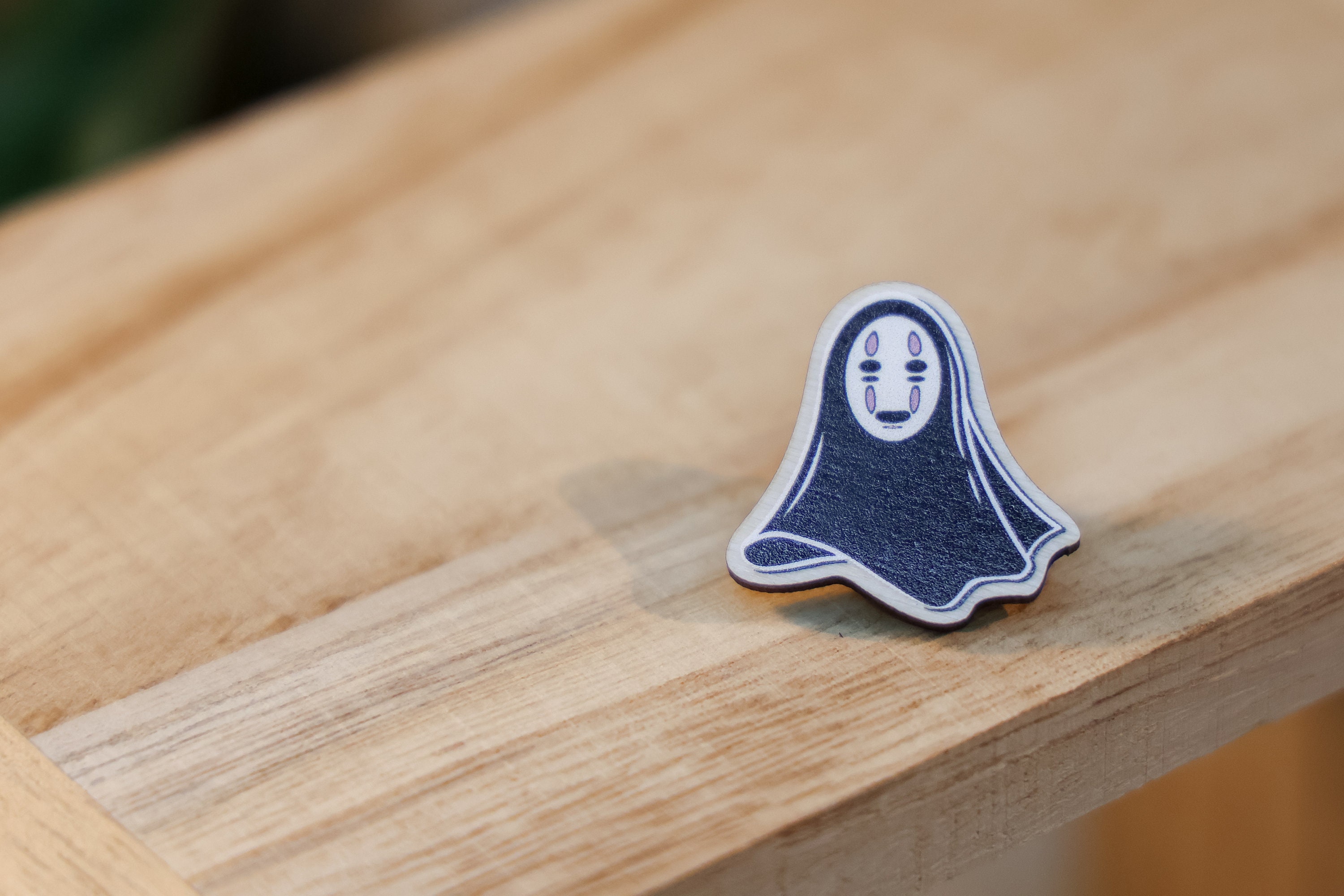 No-face Inspired | Spirited Away Fan Art | Wooden Pins | Adorable ...
