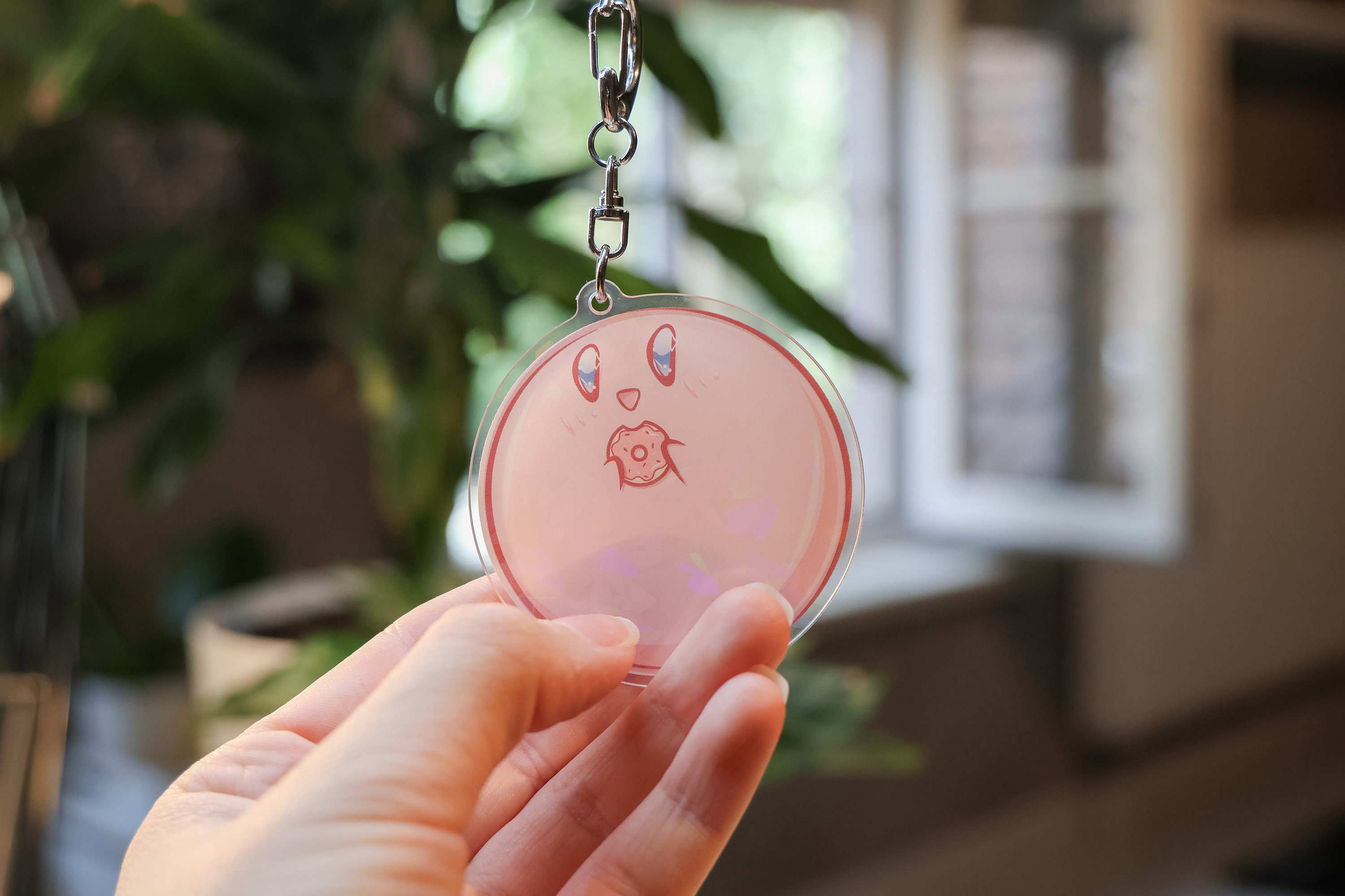 Kirby Inspired Keychain Kirby Fan Art Cute Acrylic Keychain With ...