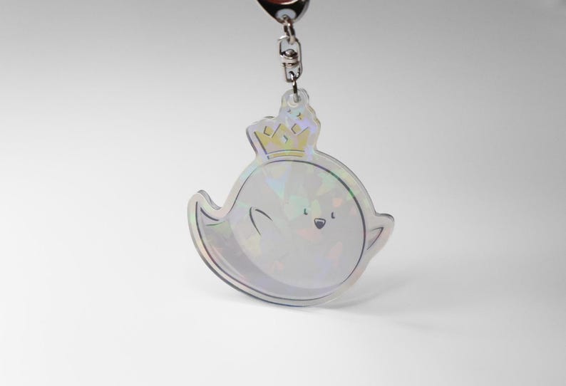 Mario Inspired Keychain | King Boo Fan Art | Cute Acrylic Ghost ...