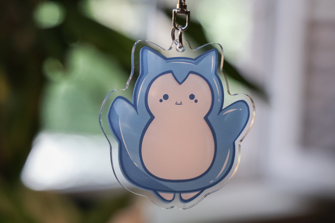 Pokémon Inspired Keychain Snorlax Fan Art Cute Acrylic Keychain - Etsy
