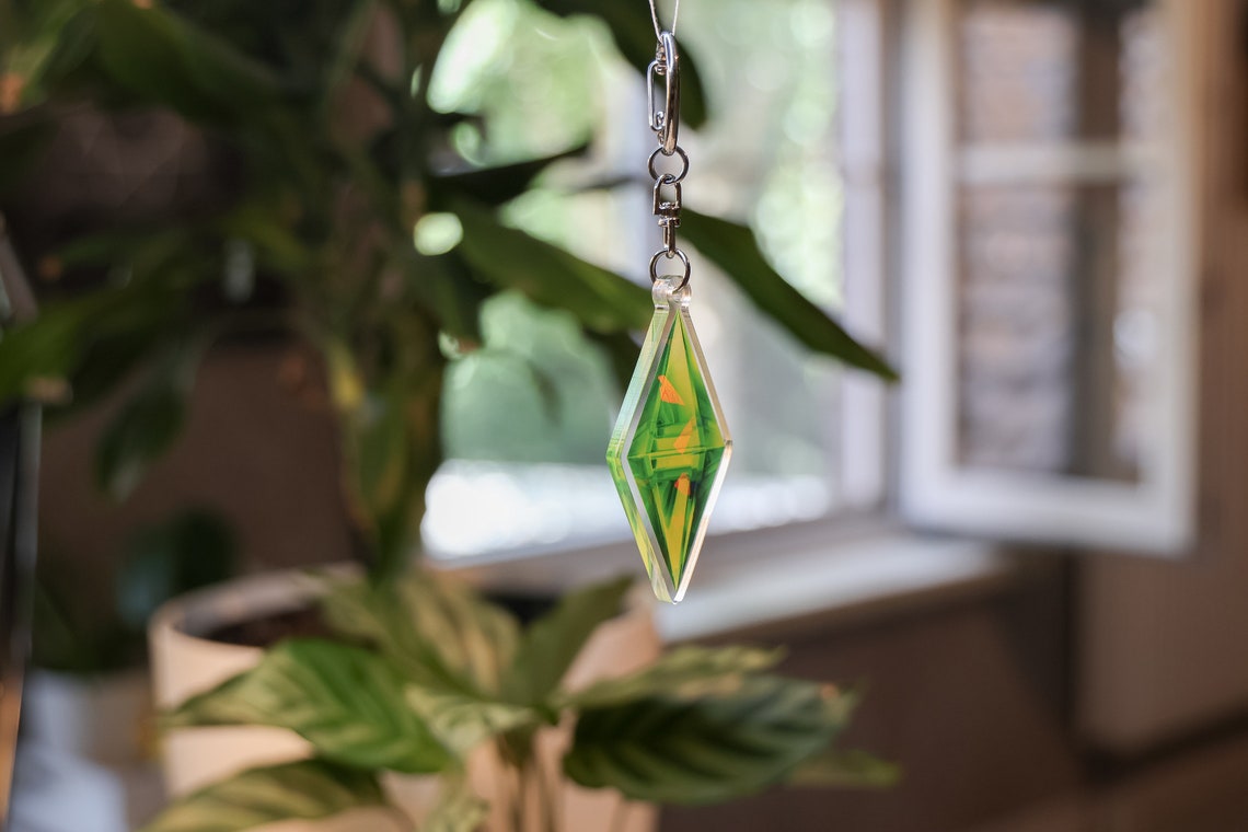 SIMS Inspired Keychain Sims Plumbob Fan Art Cute Acrylic Keychain With ...