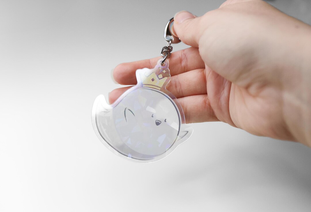 Mario Inspired Keychain | King Boo Fan Art | Cute Acrylic Ghost ...