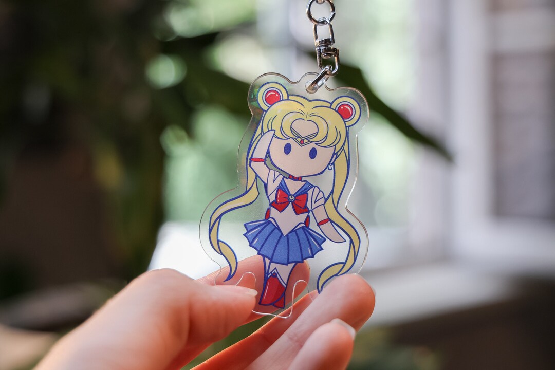 Usagi Tsukino Inspired Keychain | Sailor Moon Fan Art | Cute Acrylic Keychain With Holographic ...